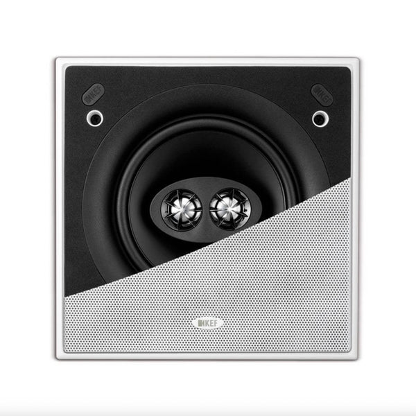 KEF Ci160CSDS Square Stereo In-Ceiling Speaker | Dual Tweeters – Audio ...