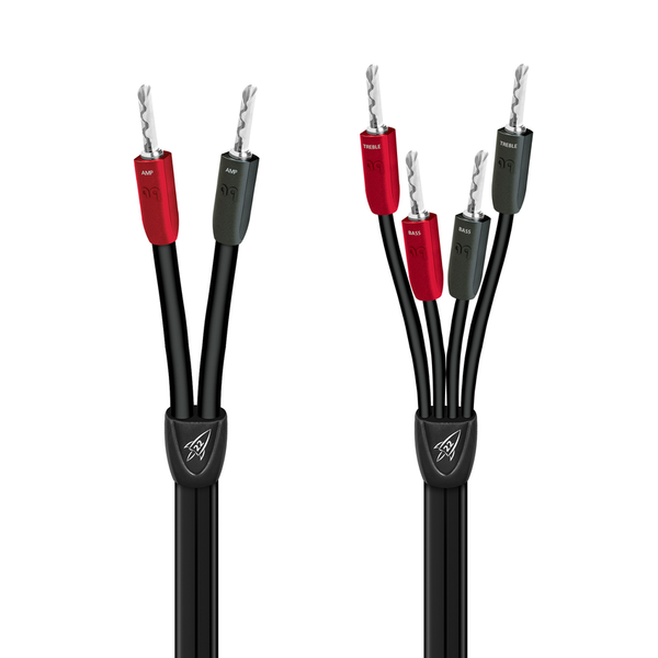 AudioQuest Rocket 22 Terminated Bi-Wire Speaker Cable (Pair Silver ...