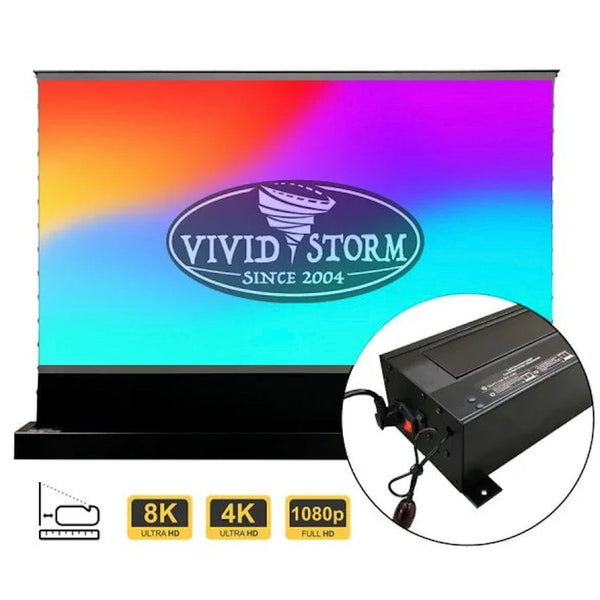 Vividstorm S PRO Motorised Floor Rising CLR Perforated Projector Screen ...